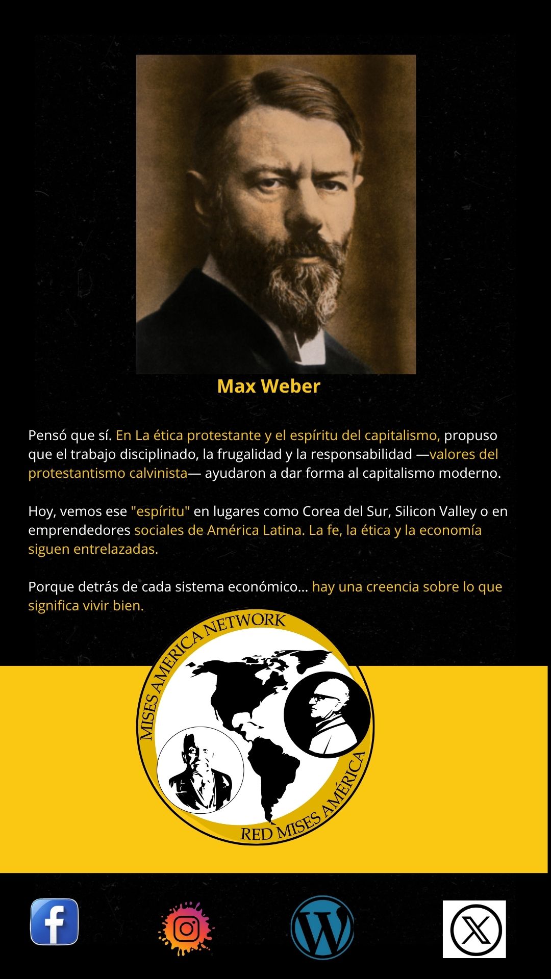 Contexto histórico y núcleo del argumento de Weber. – RMA – MAN